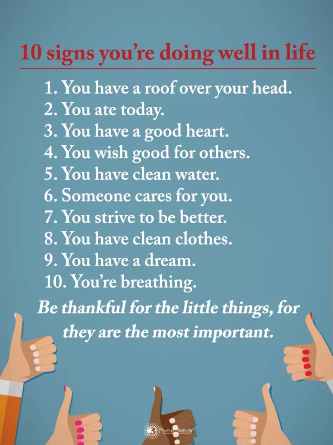 10 signs you are doing well in life – Let's Be Real Authentic with Janitza